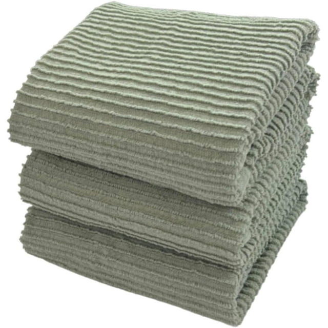Serafina Home Large Sage Green Kitchen Dish Towels: 100% Cotton Cloth ...