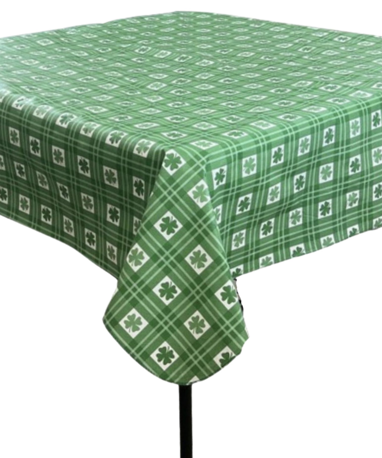 Serafina Home Saint Patricks Day Shamrock And Plaid Vinyl Flannel Back ...