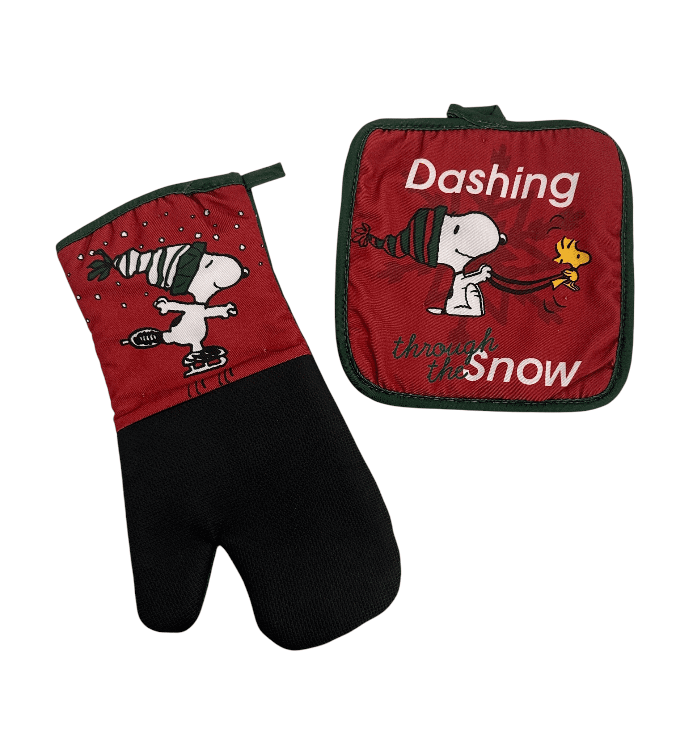 Serafina Home Christmas Snoopy And Peanuts Christmas Oven Mitt, Set Of ...