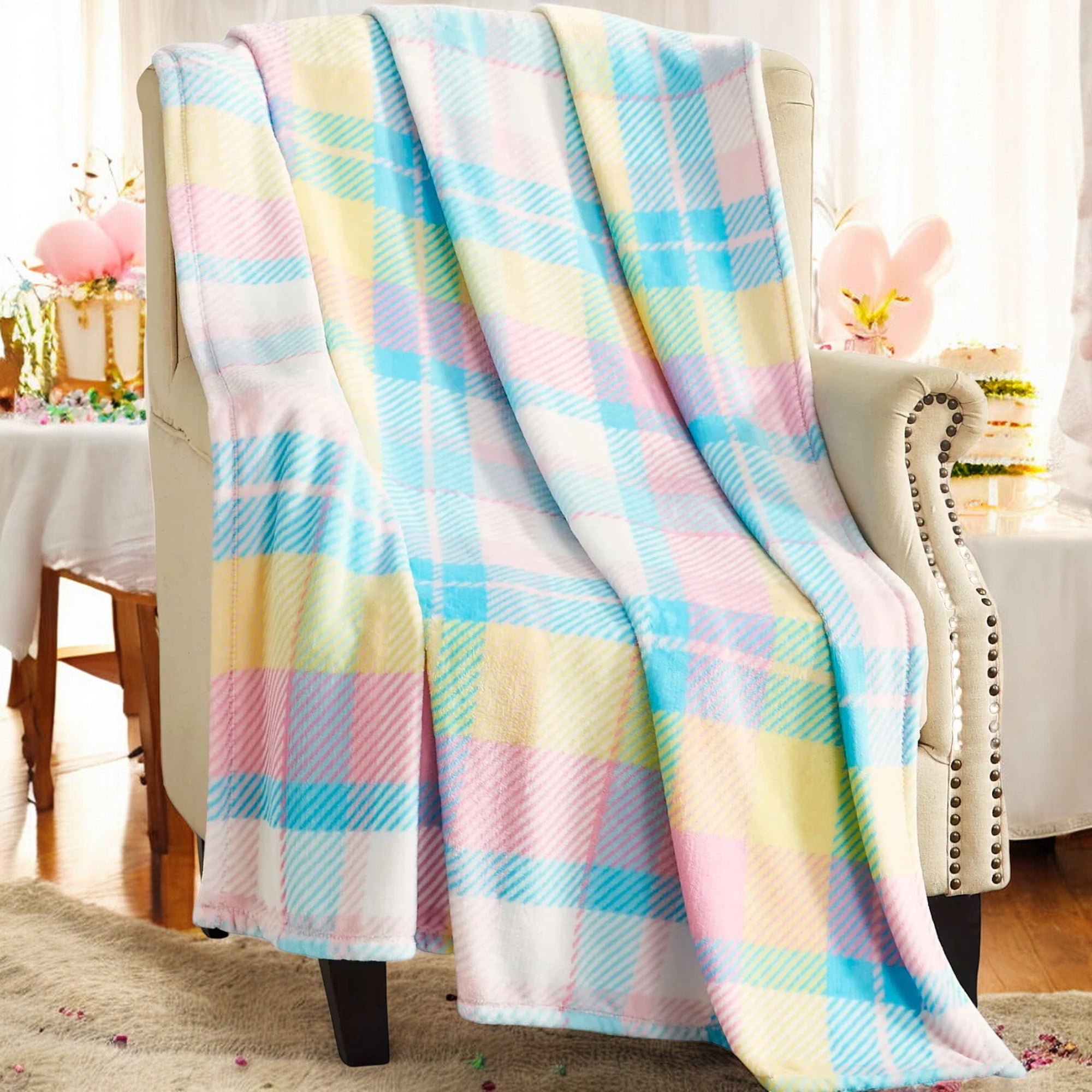 Serafina Home Spring Easter Throw Blanket: Spring Colors in a Beautiful ...