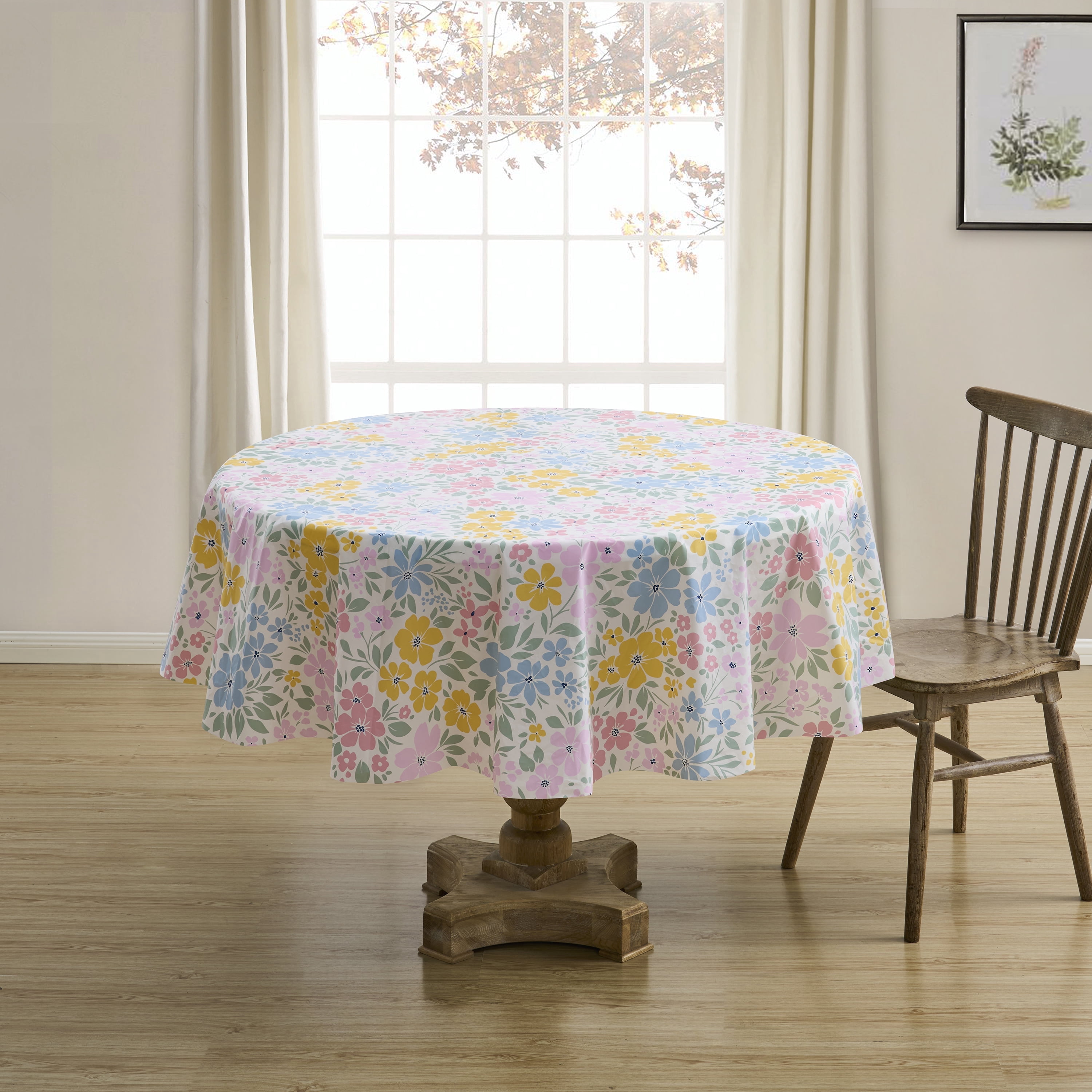 Serafina Home Spring Easter Vinyl Flannel Backed Tablecloth for Dining ...