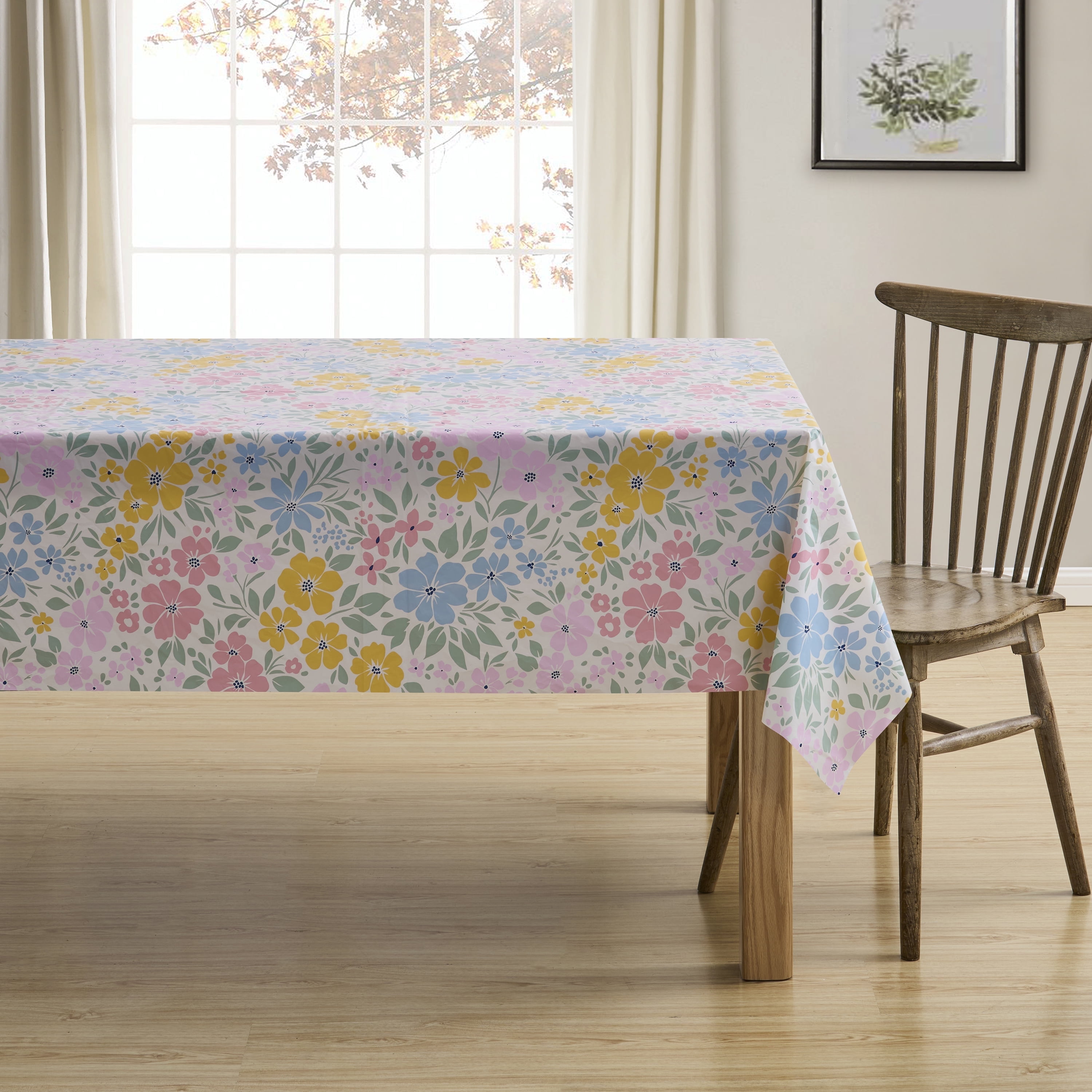 Serafina Home Spring Easter Vinyl Flannel Backed Tablecloth, 60" x 84 ...