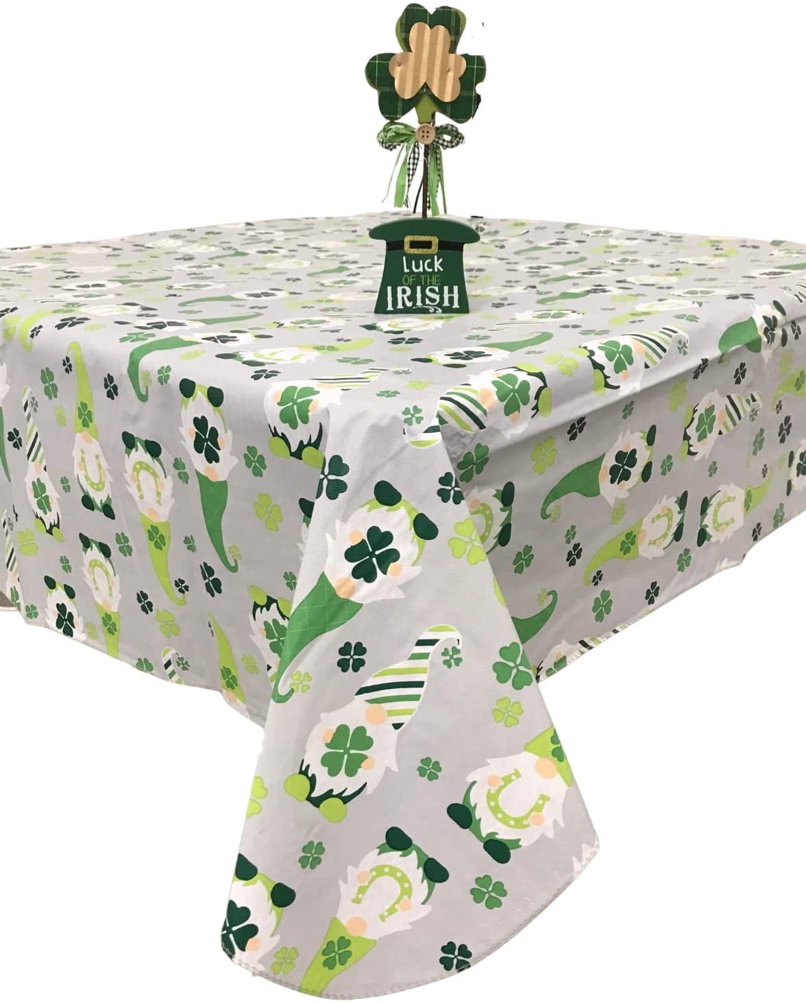 Serafina Home St. Patrick's Day Flannel Back Vinyl Tablecloth: Cute ...
