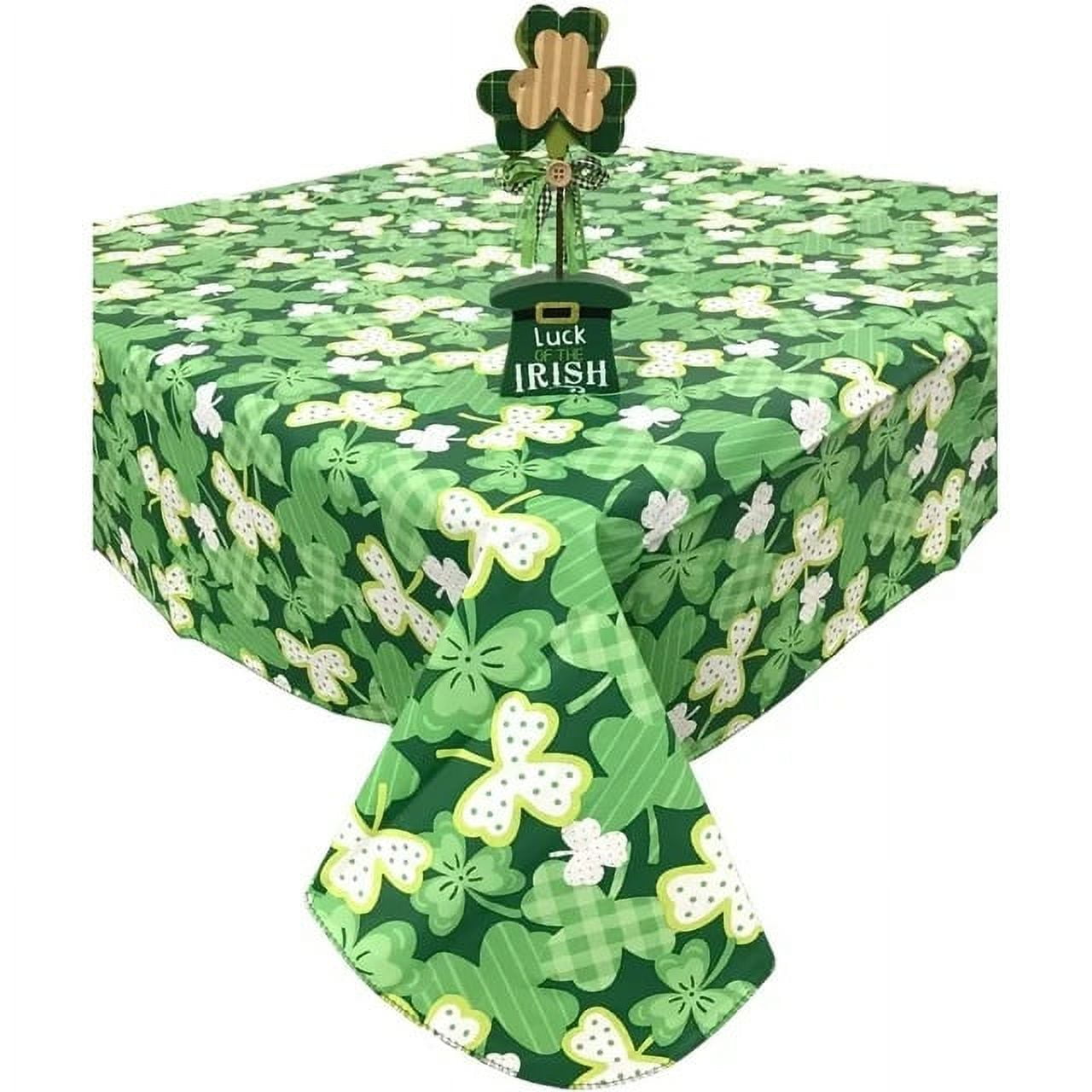Serafina Home St. Patrick's Day Irish Vinyl Flannel Backed Tablecloth ...