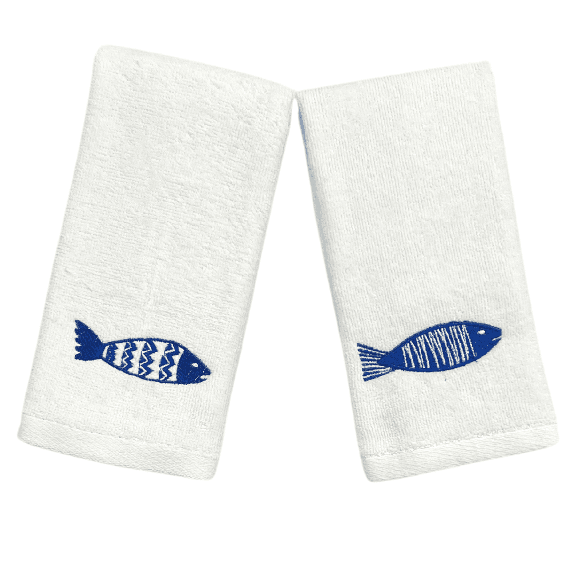 Serafina Home Summer Soft Absorbent Bathroom Coastal Guest Embroidered ...