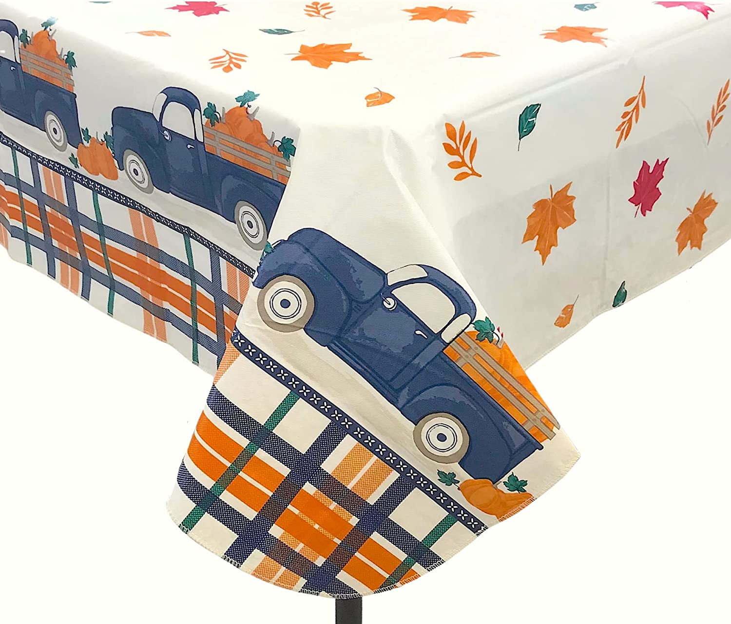 Walmart Autumn Harvest Seasonal Waterproof Tablecloth: Blue Pumpkin ...