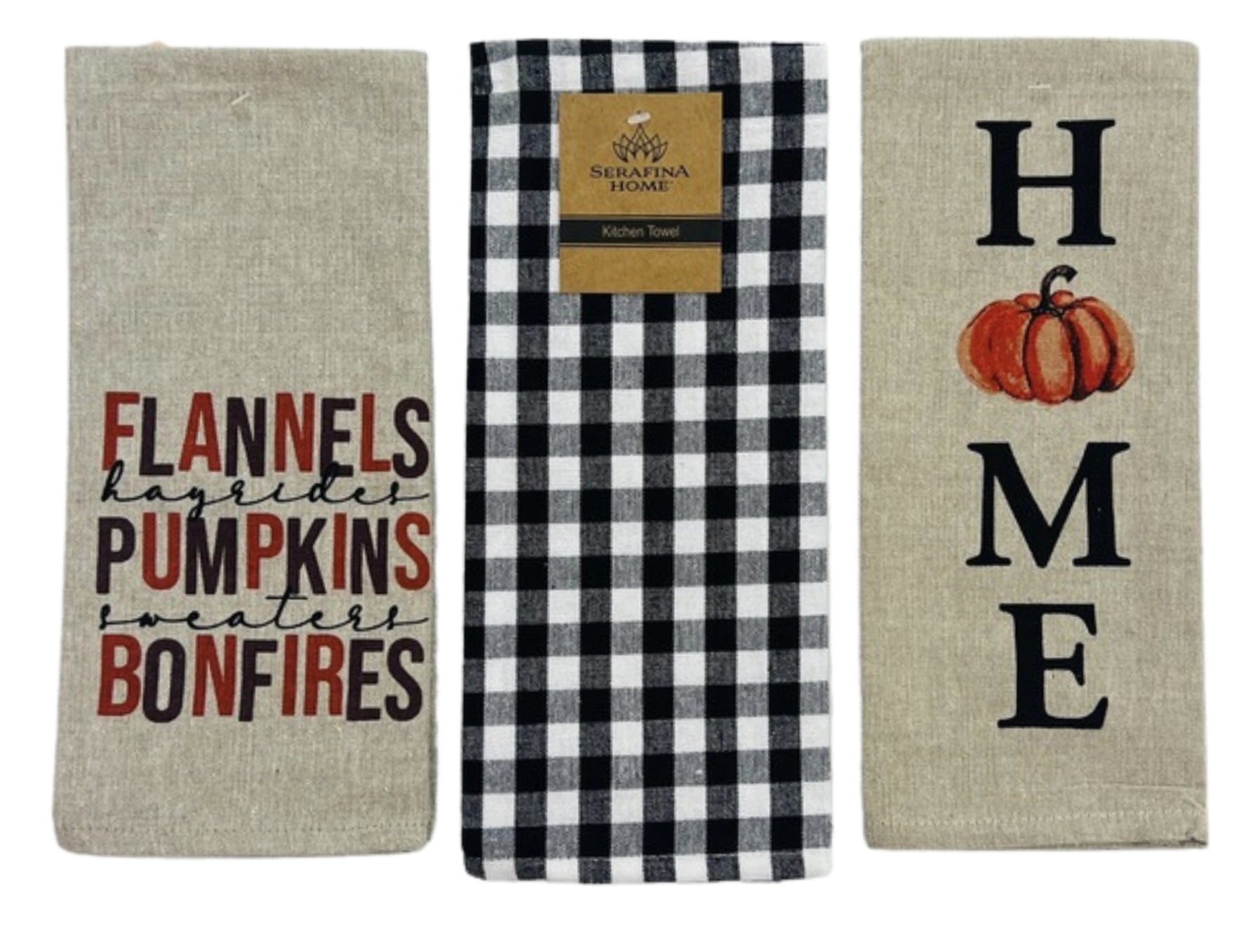 Serafina Home Thanksgiving Fall Flannels, Pumpkins And Bonfires Kitchen ...