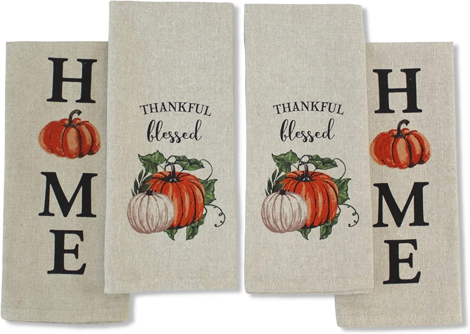 Serafina Home Thanksgiving Farmhouse Fall Kitchen Towels Set: Thankful ...