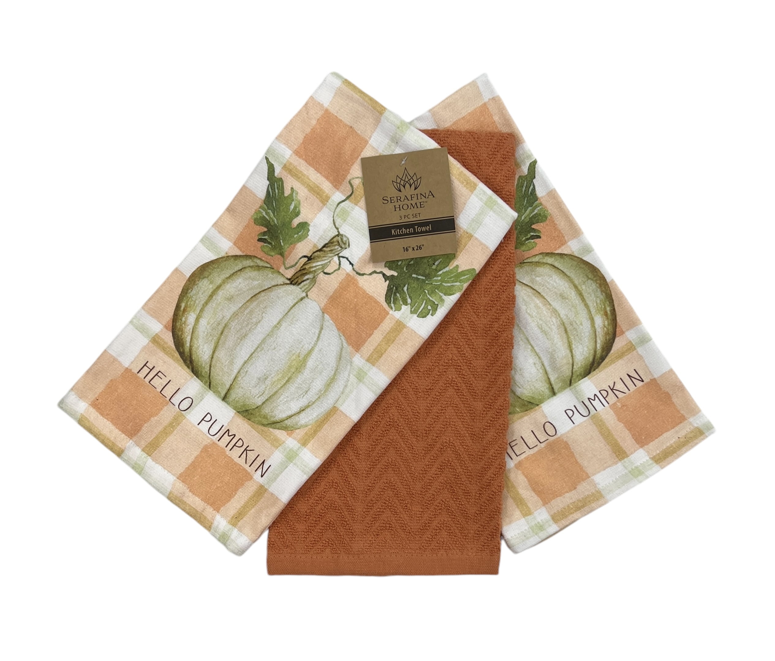 Serafina Home Thanksgiving Fun Kitchen Dish Towels: Colorful Fall ...