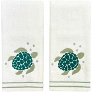 Serafina Home Luxury Soft And Absorbent Embroidered Sea Turtle Guest ...