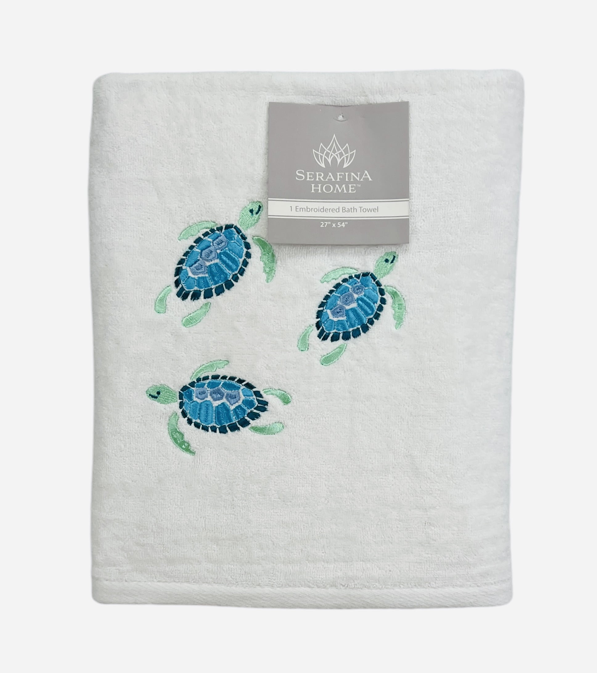 Serafina Home Turtle Bath Towels: Summer Nautical Soft Absorbent Guest ...