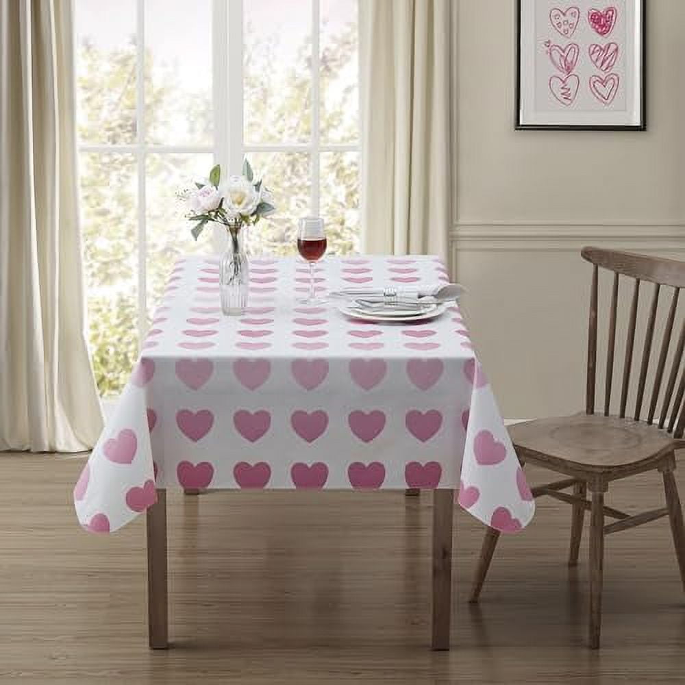 Serafina Home Valentine Vinyl Flannel Backed Tablecloth for Dining Room ...
