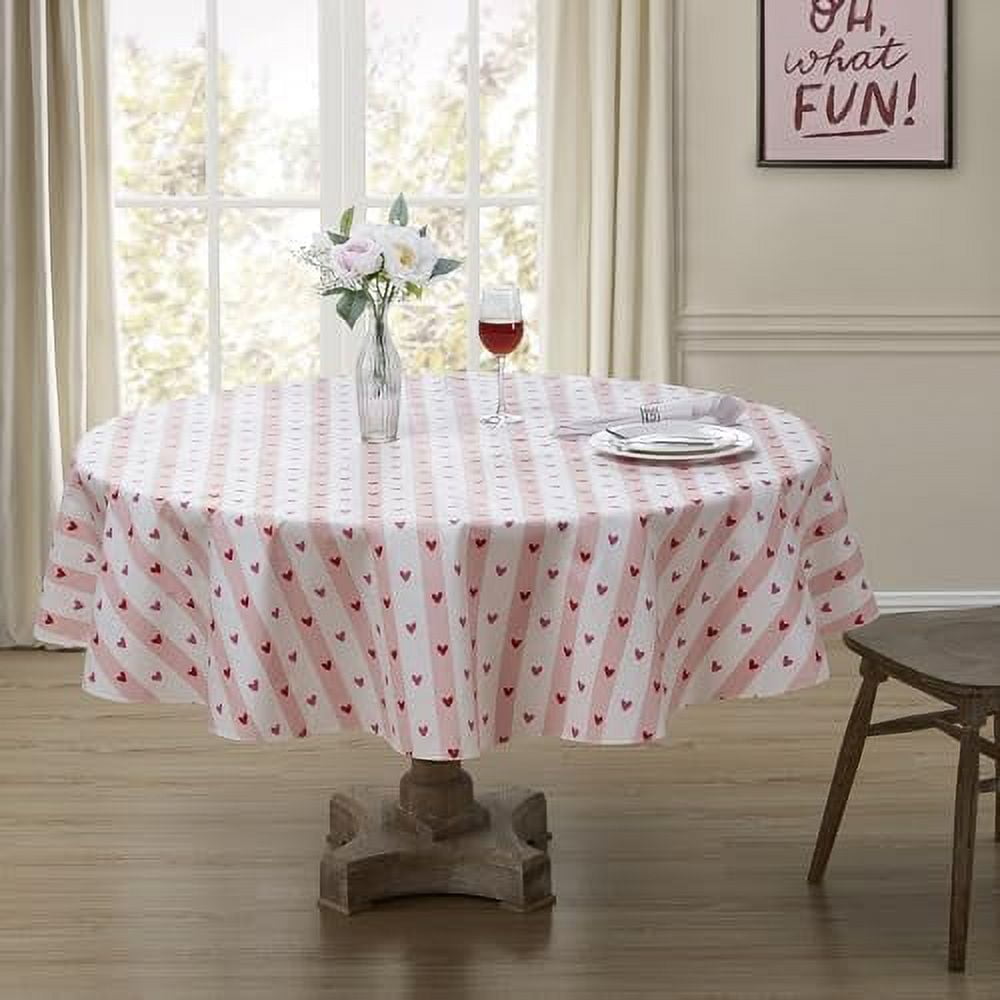 Serafina Home Valentine Vinyl Flannel Backed Tablecloth for Dining Room ...