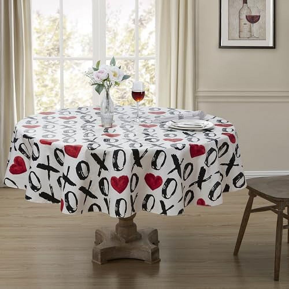 Serafina Home Valentine Vinyl Flannel Backed Tablecloth for Dining Room ...