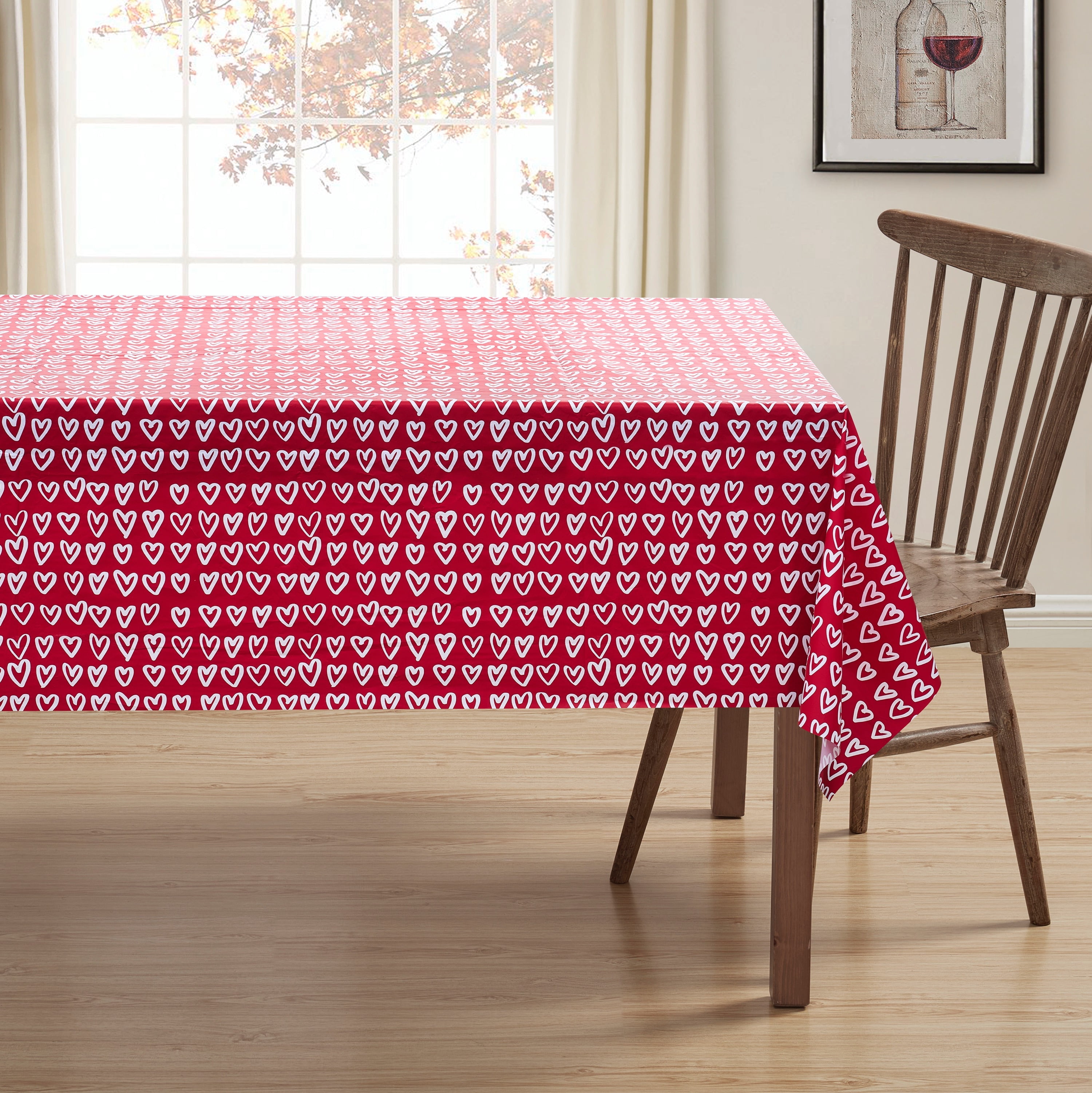 Serafina Home Valentine Vinyl Flannel Backed Tablecloth For Dining Room ...
