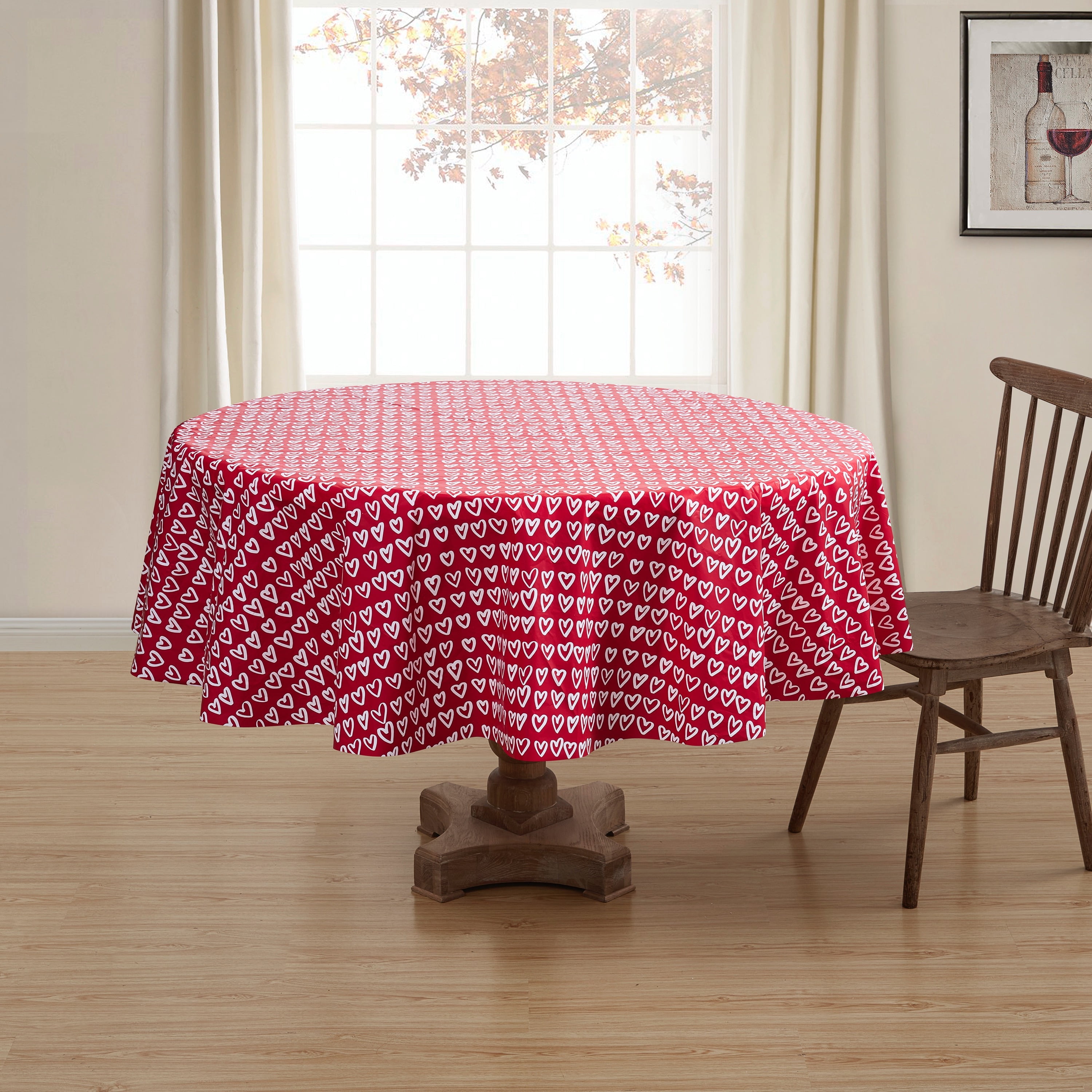 Serafina Home Valentine Vinyl Flannel Backed Tablecloth For Dining Room ...