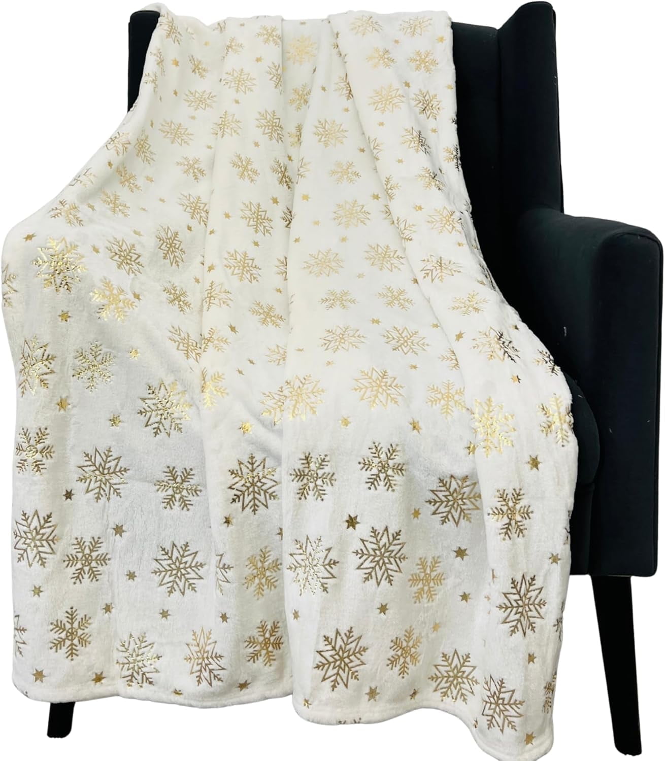 Serafina Home Winter Holiday Christmas Fleece Throw Blanket: Velvety ...