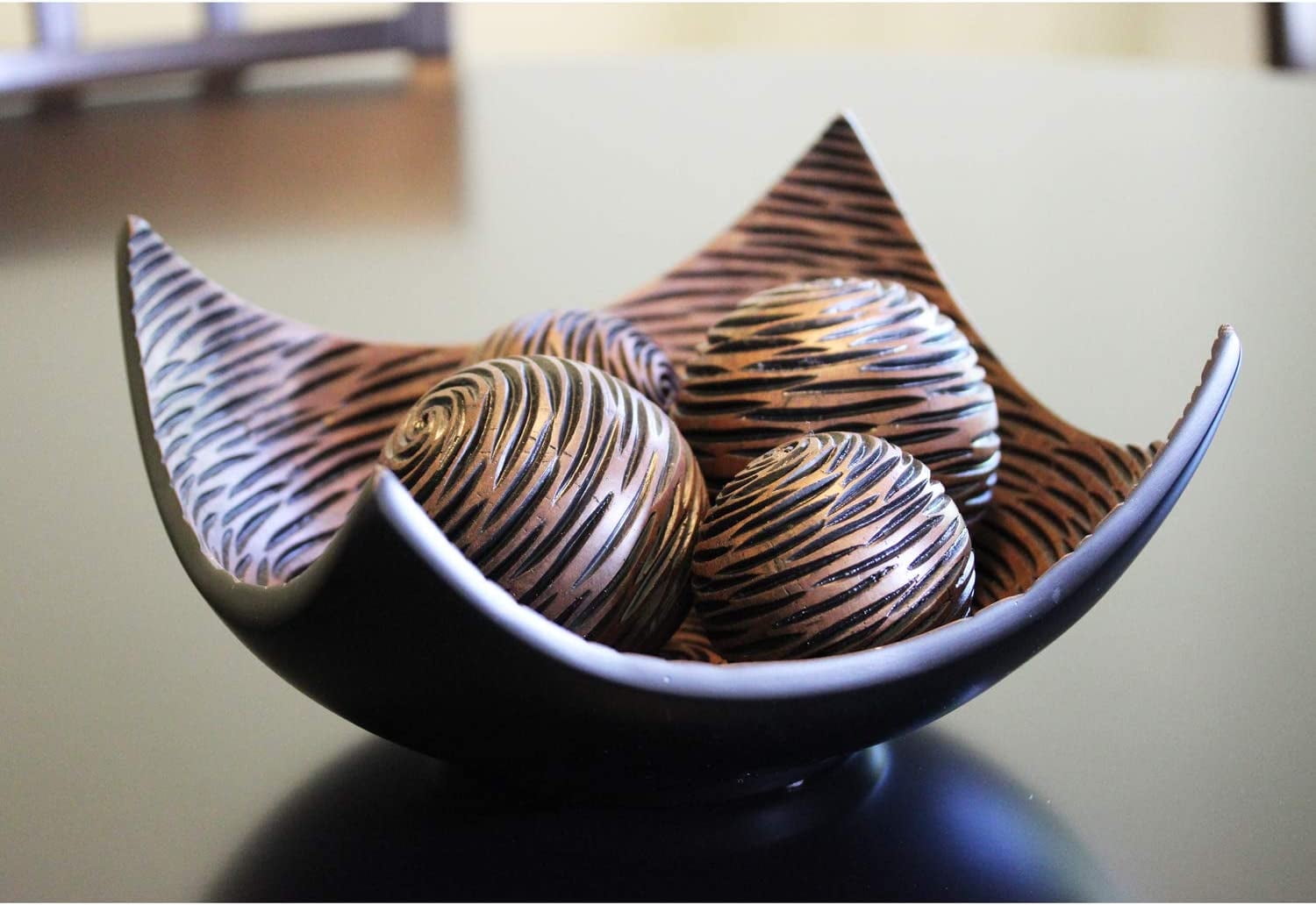 Seraphic 5pc Bowl Table Centerpieces for Dining Room, Large Decorative ...