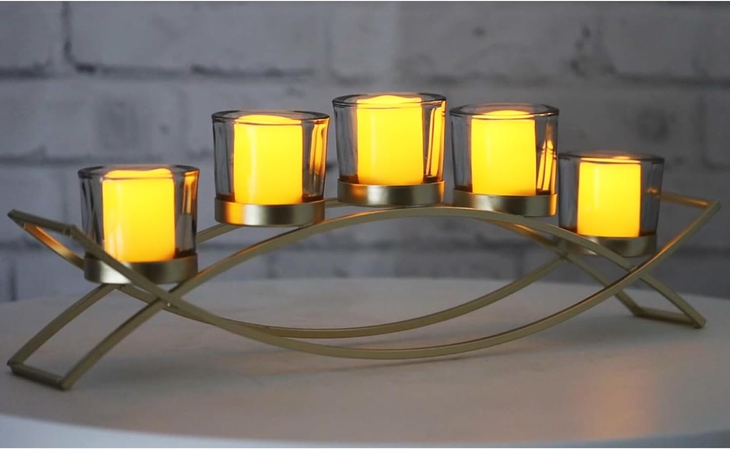 Sunjoy Tech Candle Holder Retro Romantic Wrought Iron Semicircle Moon ...