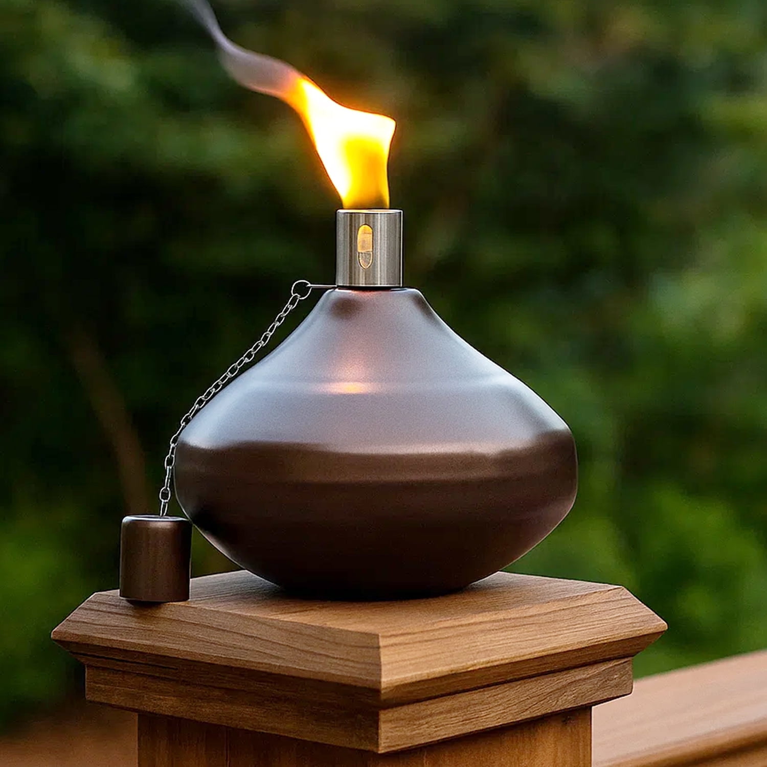 Seraphic Large Citronella 30oz Tabletop Tiki Torch, Stainless Steel for ...