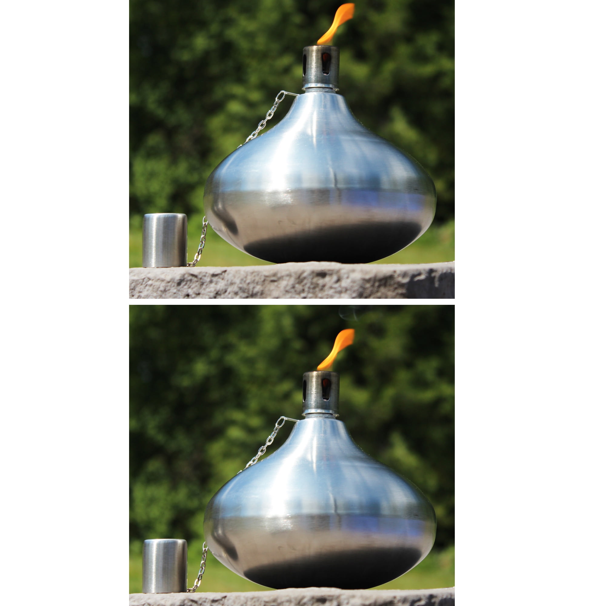 Seraphic Metal Tiki Torches for Outside, Large Citronella 30oz Oil Yard ...