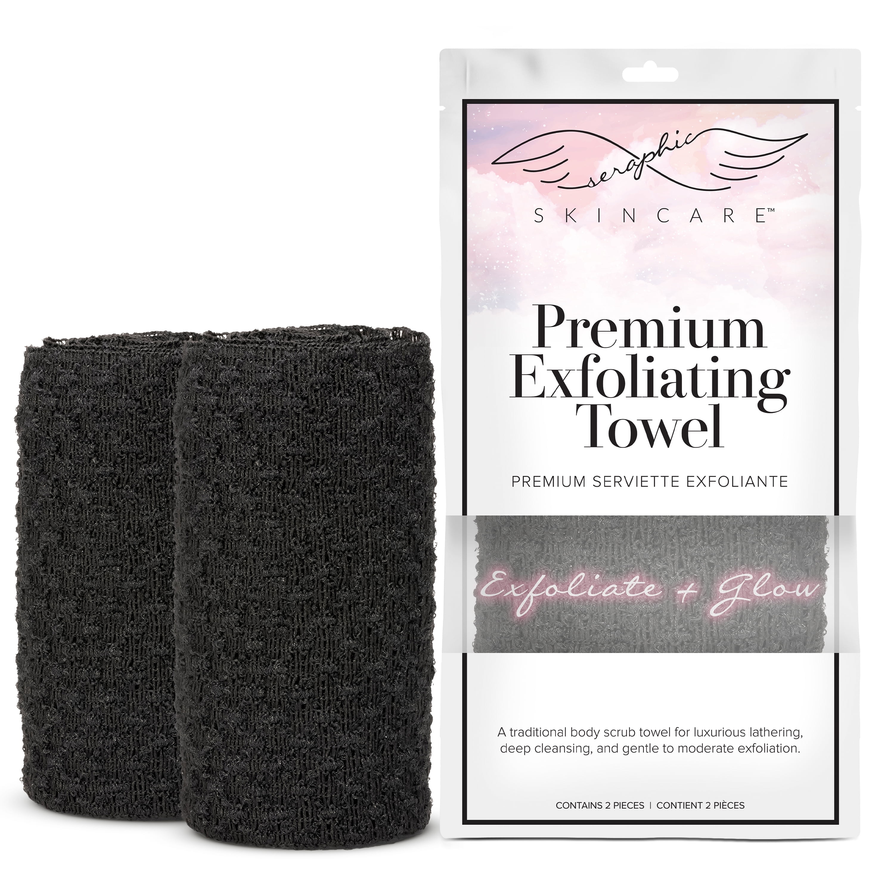 Seraphic Skincare Premium Exfoliating Towel (2pc) – Deep Cleansing ...