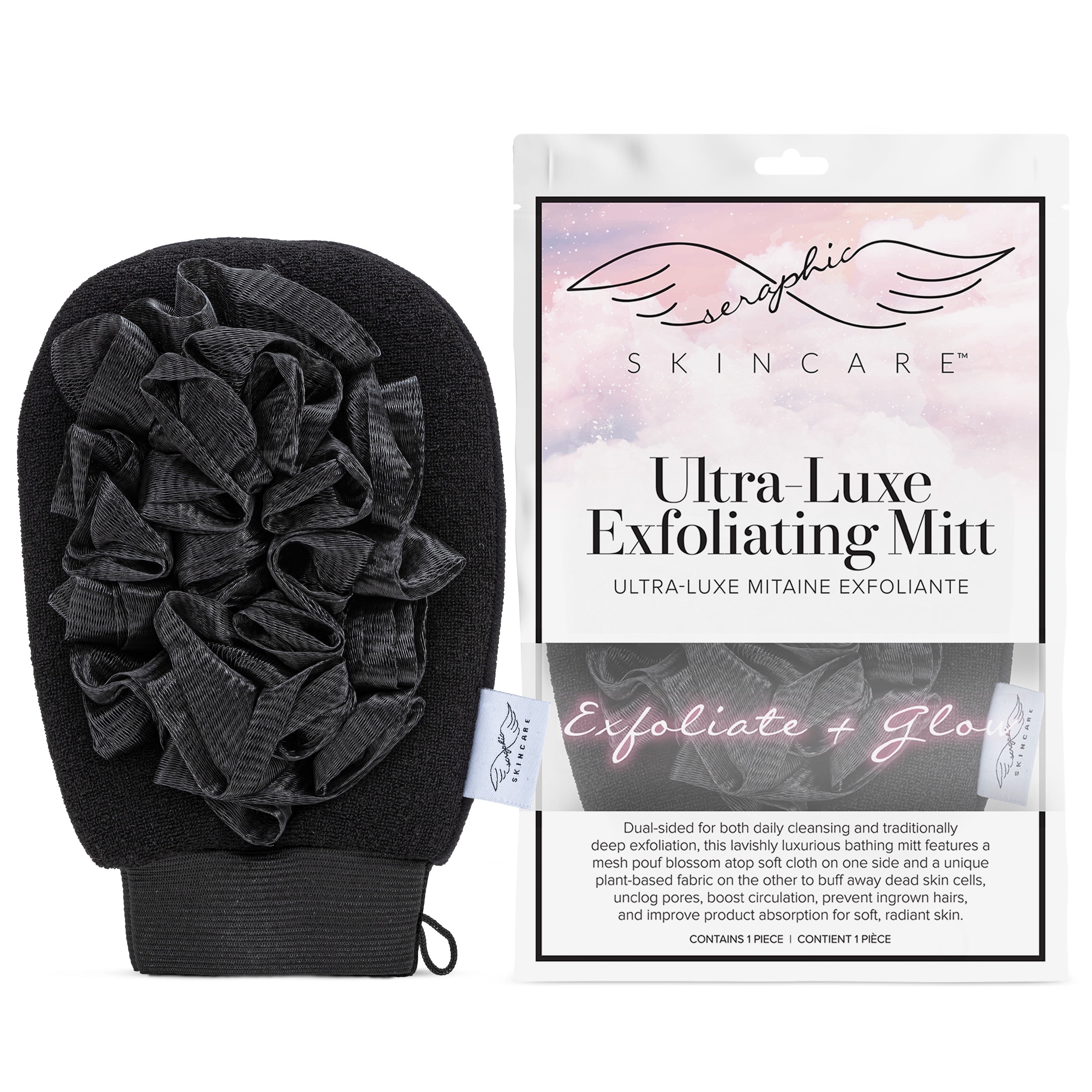 Seraphic Skincare Ultra-Luxe Exfoliating Mitt – All-In-One Shower Glove ...