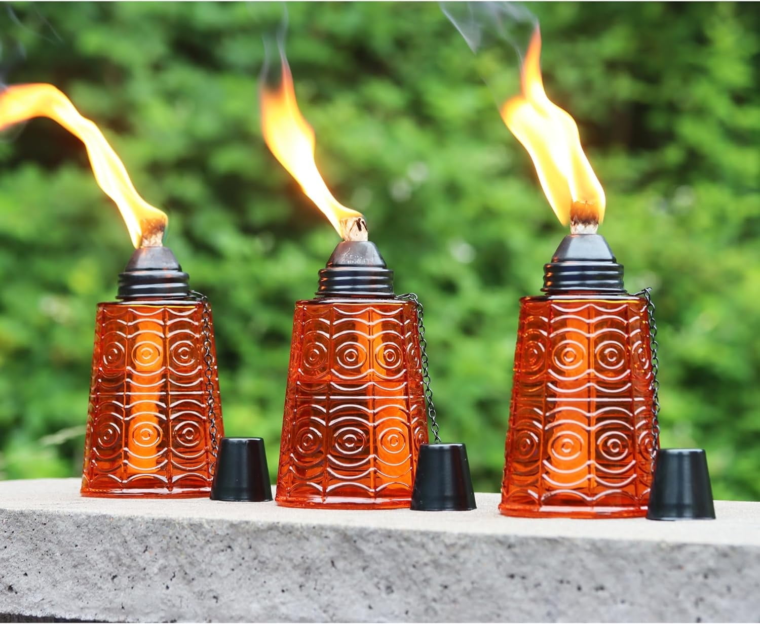 Seraphic Table Top Citronella Torches for Outdoor Patio, 16oz ...