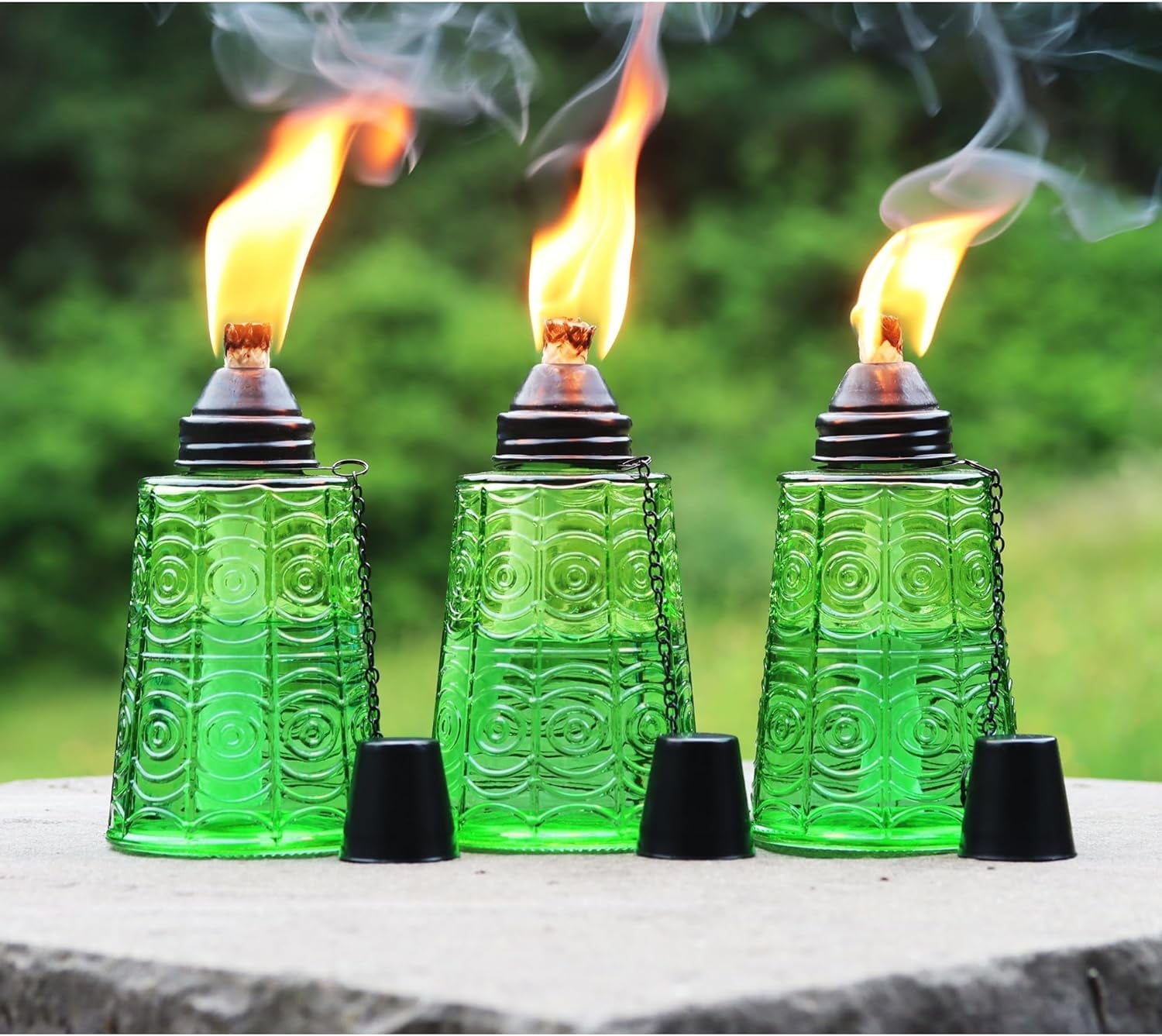 Seraphic Table Top Citronella Torches for Outdoor Patio, 16oz ...