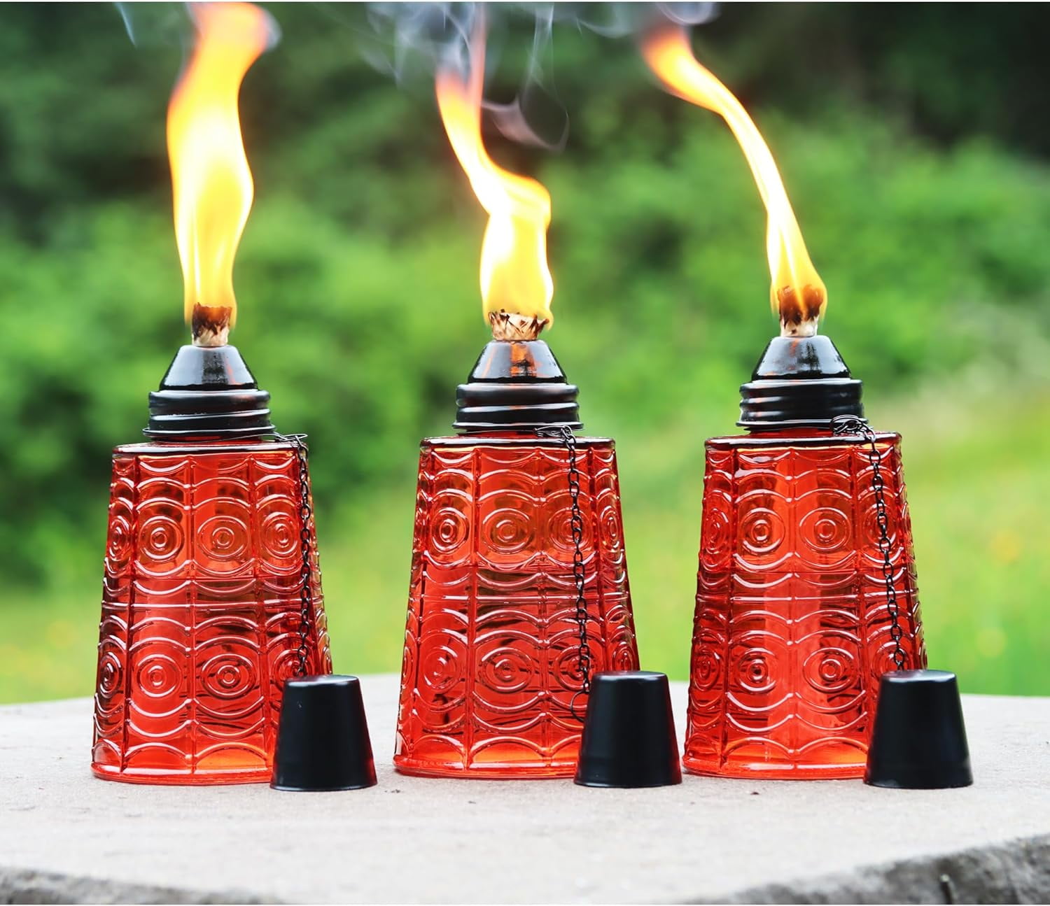 Seraphic Table Top Citronella Torches for Outdoor Patio, 16oz ...