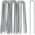 SeraphinaT 50 Pack 12 Inch Landscape Staples, Ground Fence Stakes ...