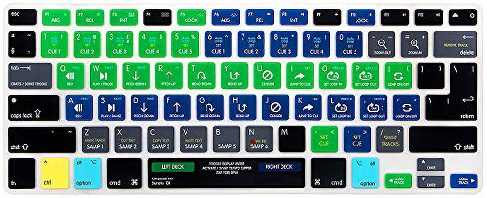 Serato Dj Functional Shortcuts Hotkey Silicone Keyboard Cover Skin For ...