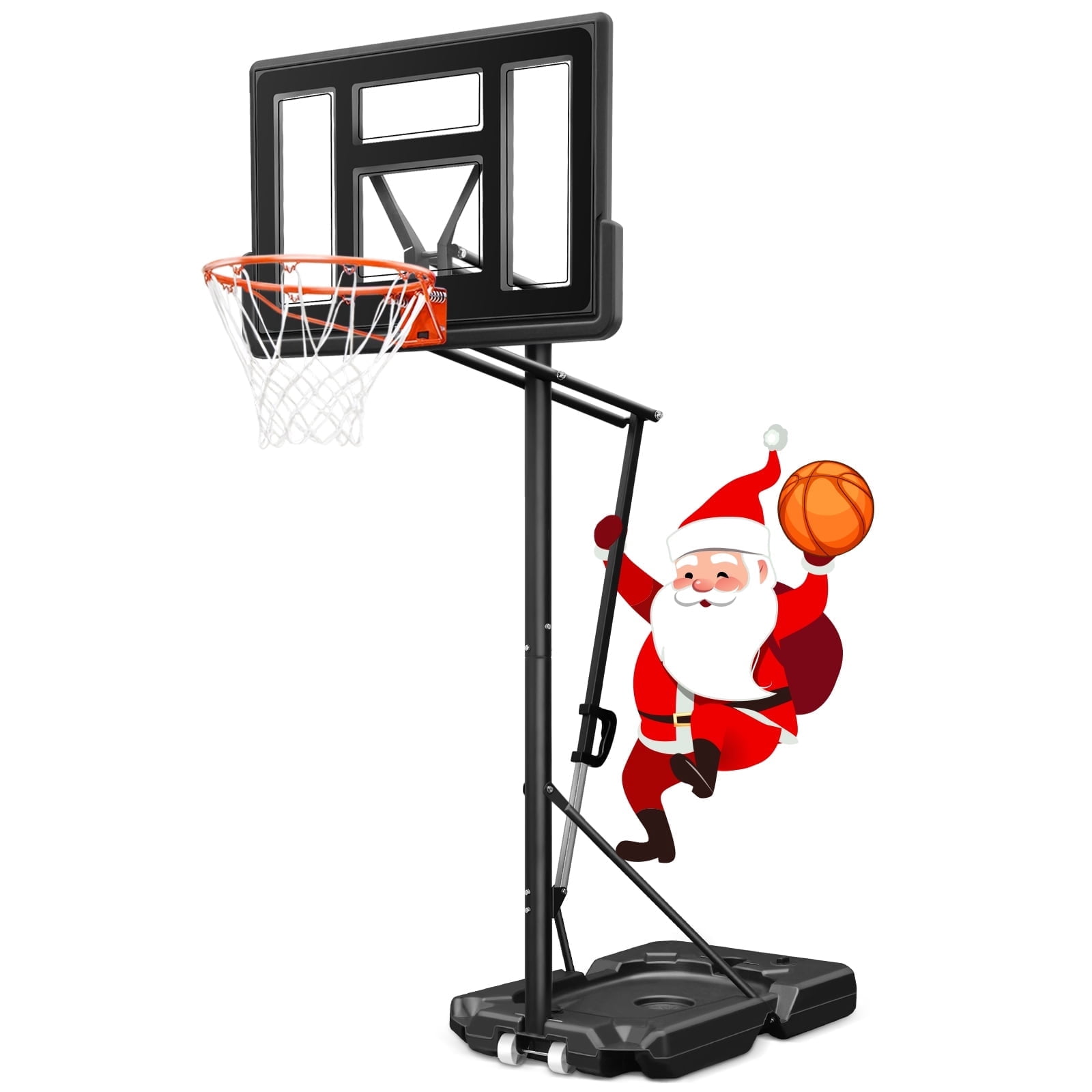 Seray Standard Basketball Hoop, 4.8-10ft Adjustable Height, 44in ...