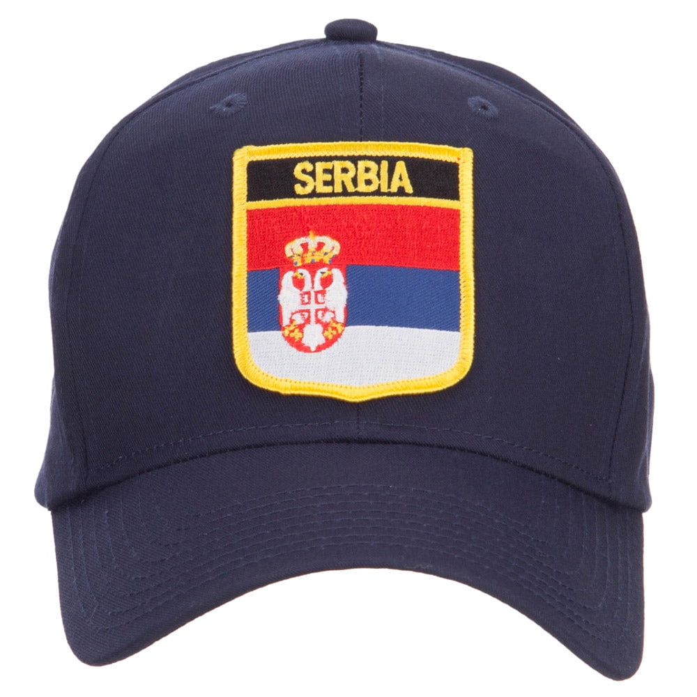 Serbia Flag Shield Patched Cap - Navy OSFM - Walmart.com