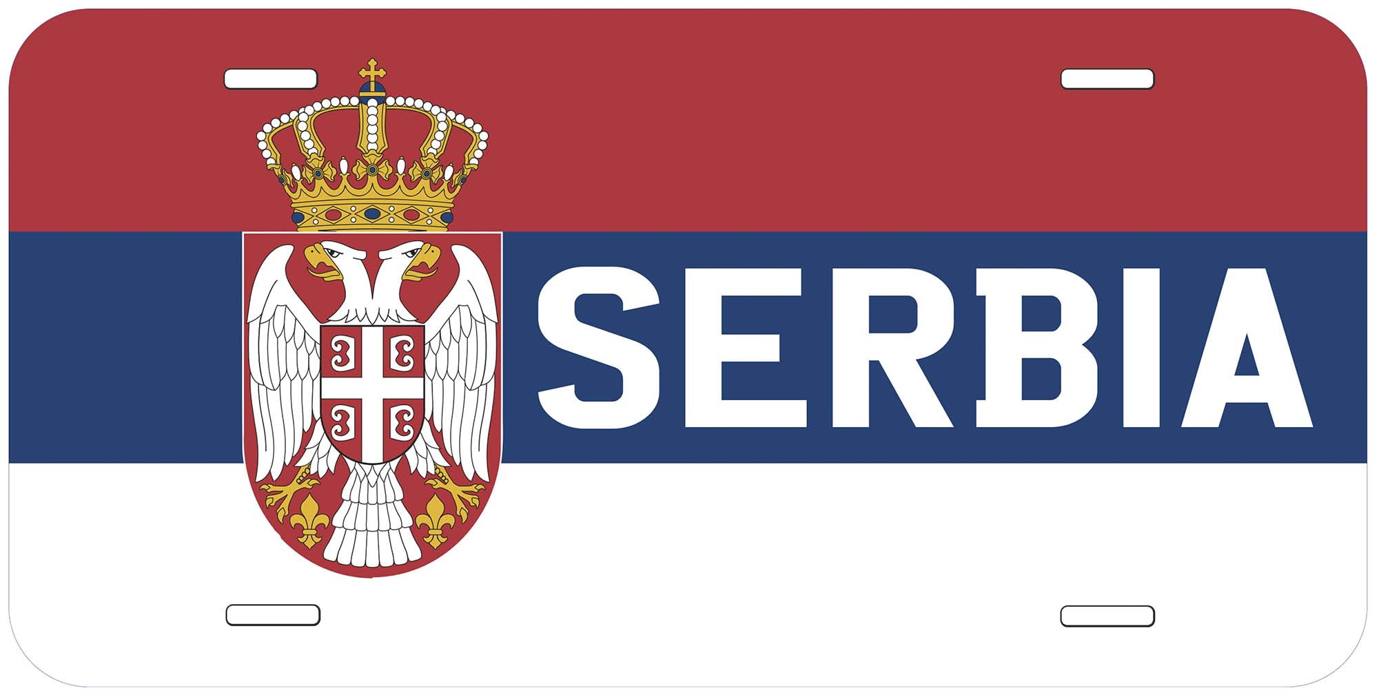 Serbia Flag With Country Name Novelty Car Auto License Plate - Walmart.com