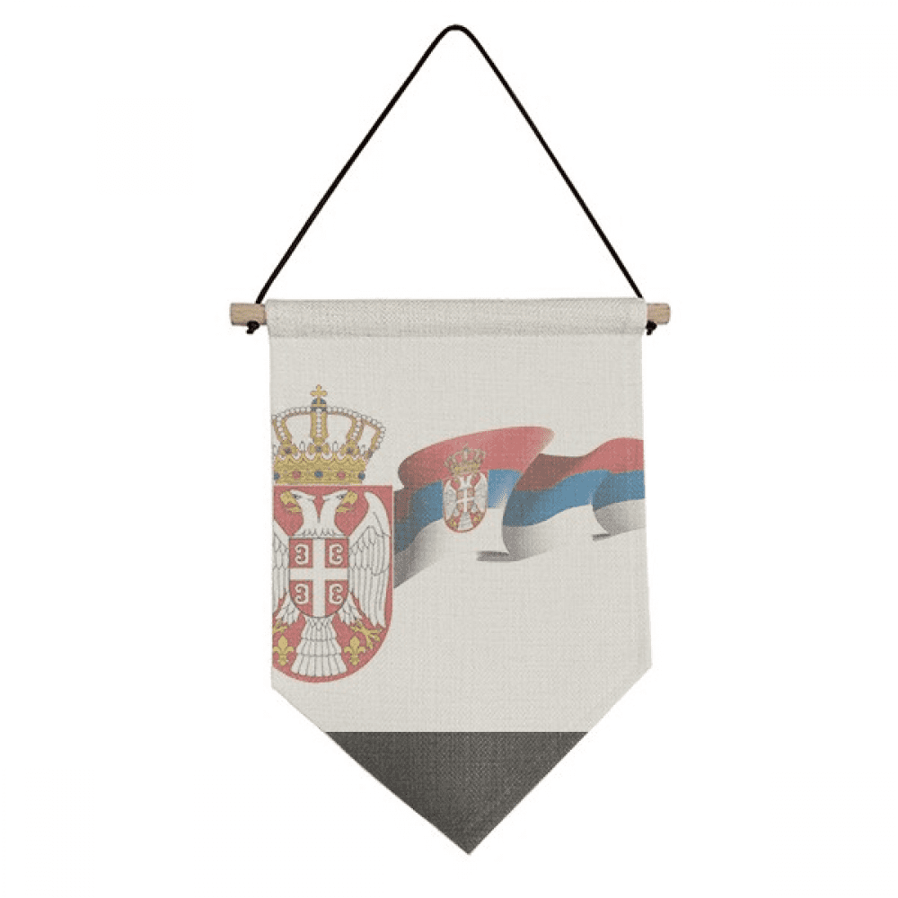 Serbia National Emblem Country Canvas Flag Hanging Wall Art Decor ...