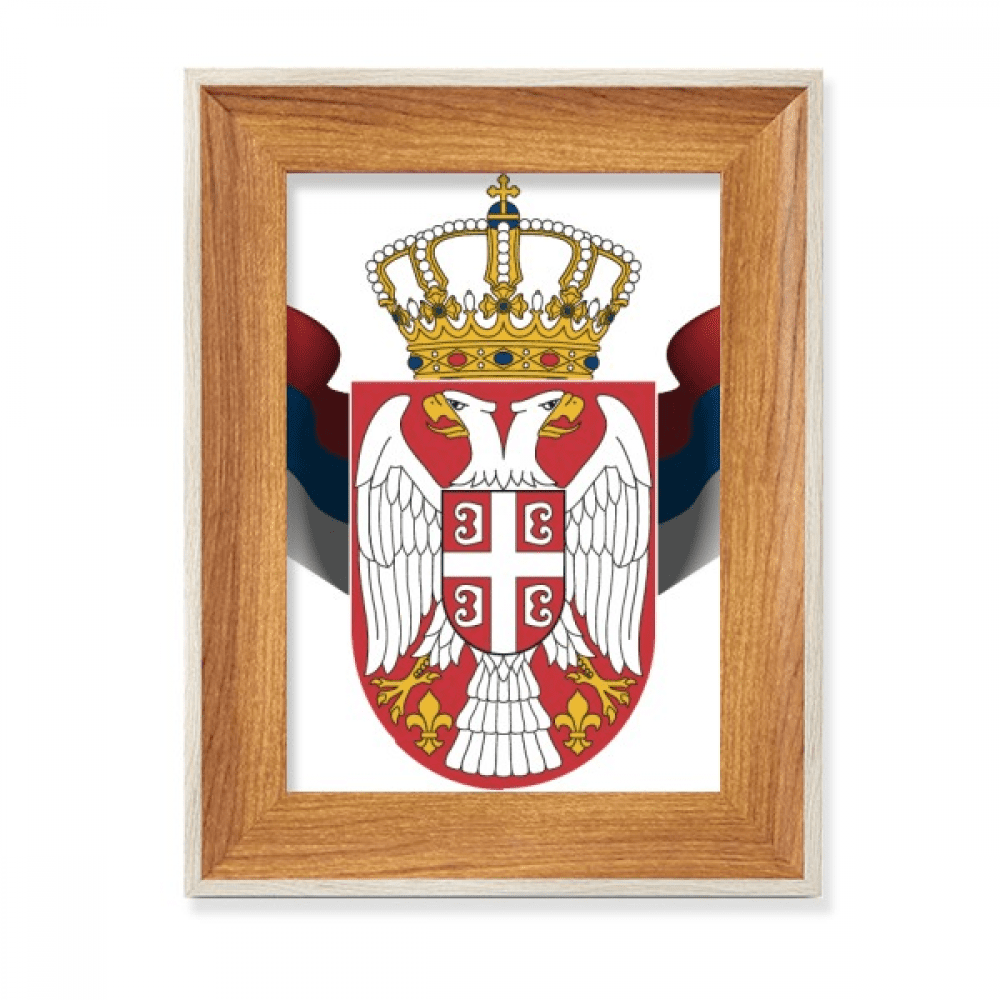 Serbia National Emblem Country Desktop Wooden Photo Frame Display ...