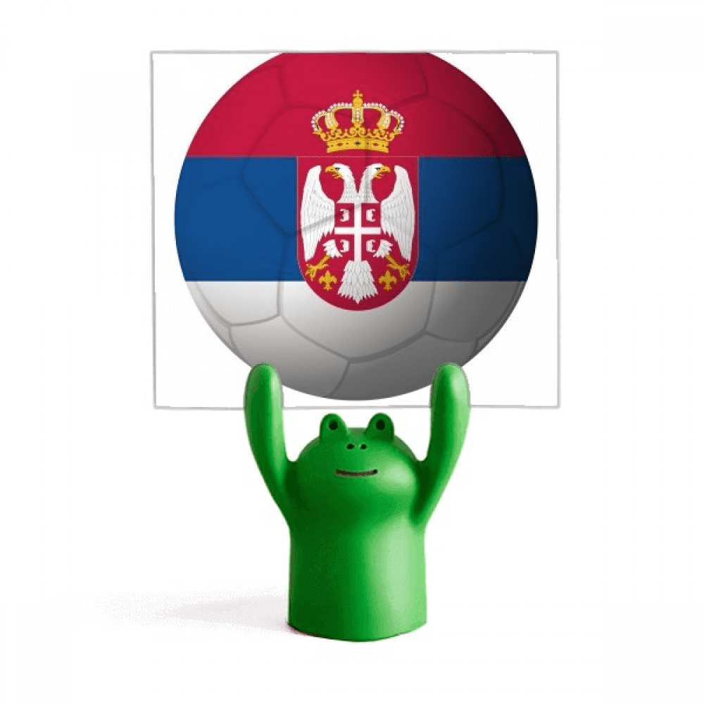 Serbia National Flag Soccer Football Memo Holder Cartoon Animal Frog ...