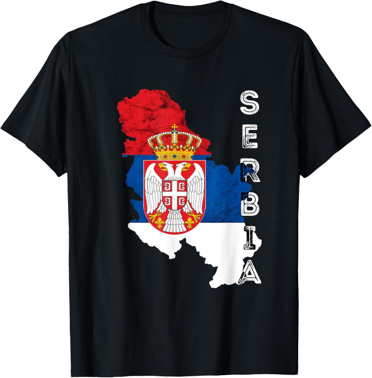 Serbia Vintage Serbian Map Srbija Serbian Flag Serbian Pride T-Shirtmen ...