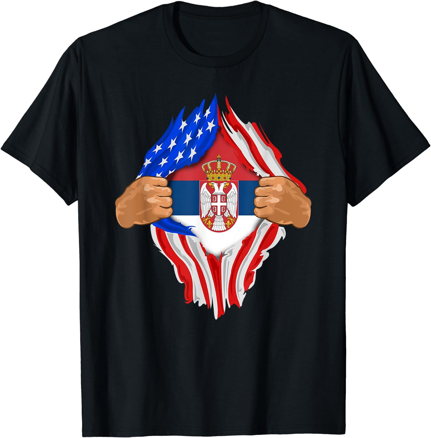 Serbian Blood Inside Me T-Shirt | Serbia Flag Gift - Walmart.com