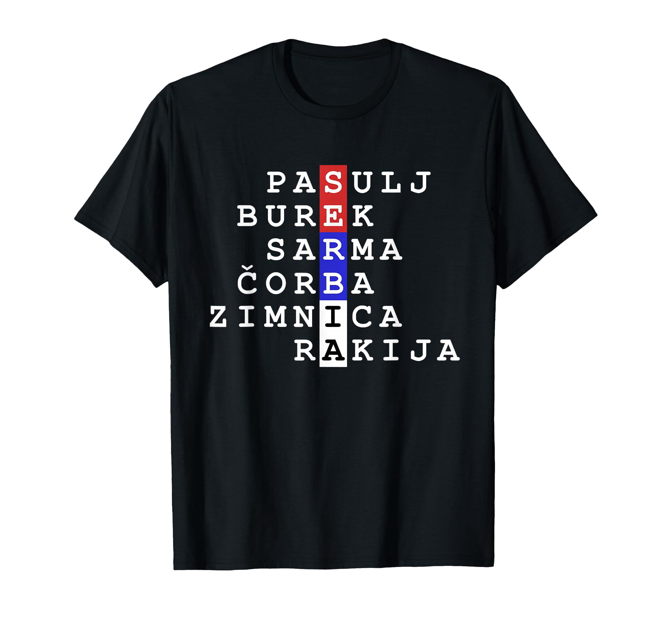 Serbian Colors Outdoor Flag - Vertical Text Design with Food and Drinks ...