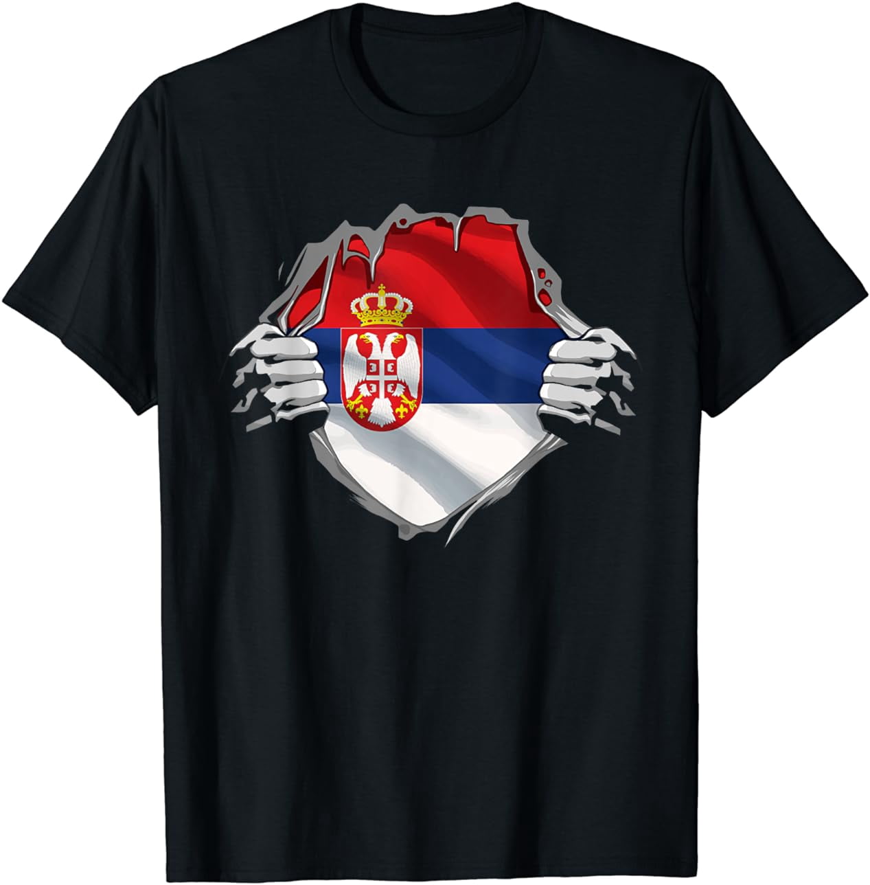 Serbian Shirt Super Serbian Flag Serbia Roots Proud Serbian T-Shirt ...