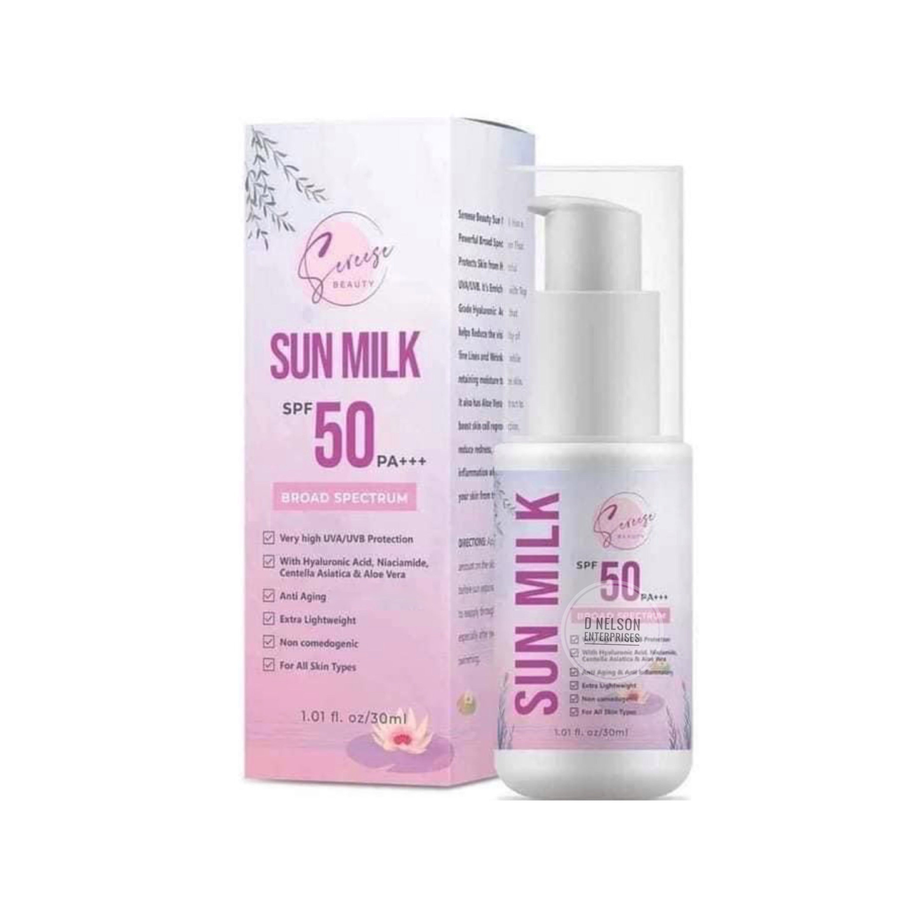 Sereese Beauty Sun Milk SPF 50 PA+++ Broad Spectrum Sunscreen, 30ml ...