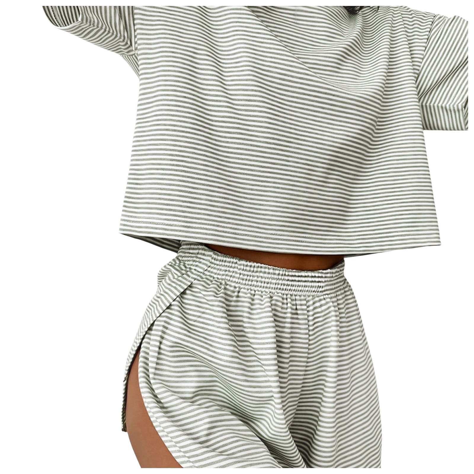 Sereluxe Pajama Set, Sereluxe Soft and Pajama Set, Side Split Short ...