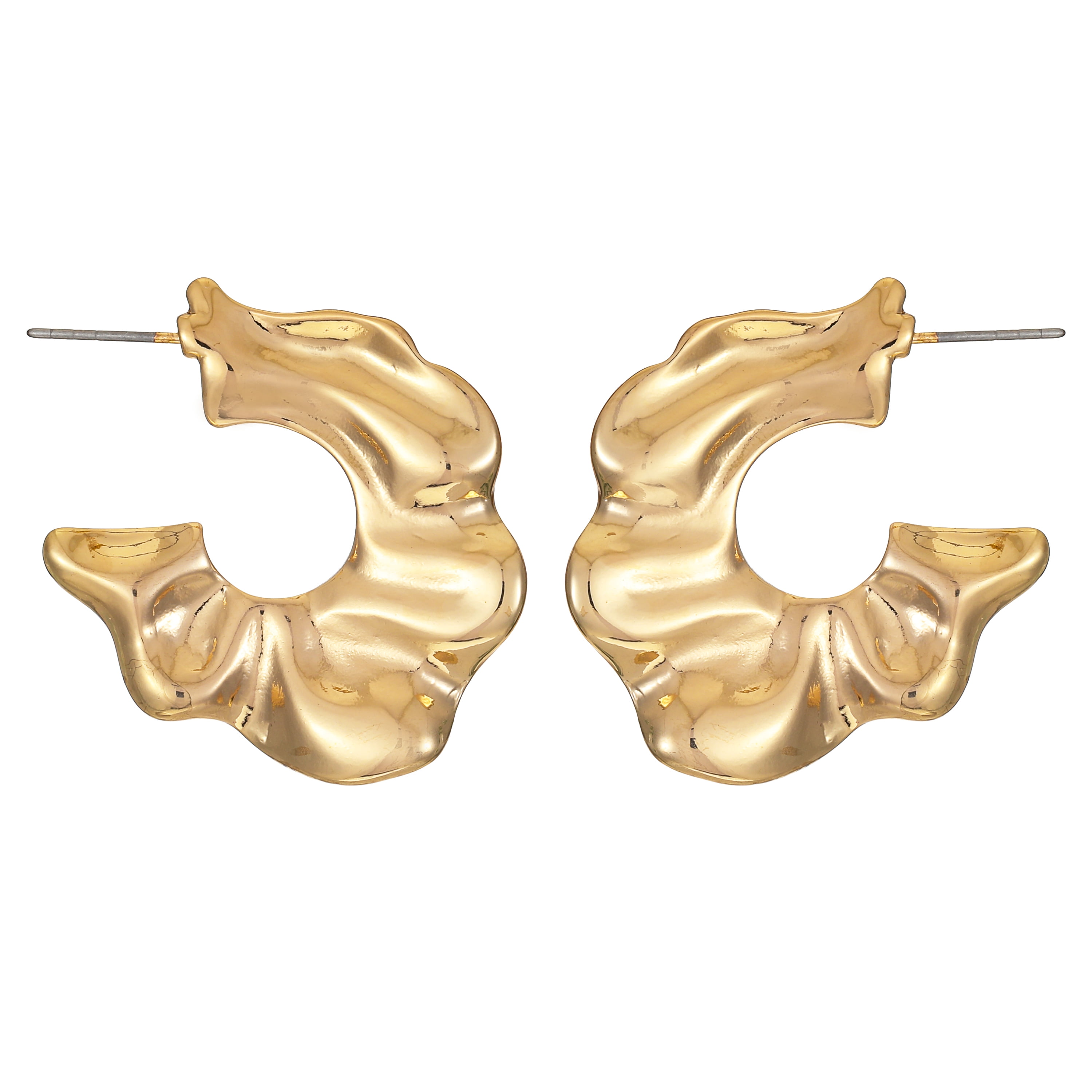 Seren Jewelry Women's Gold Tone Hoop Earring - Walmart.com