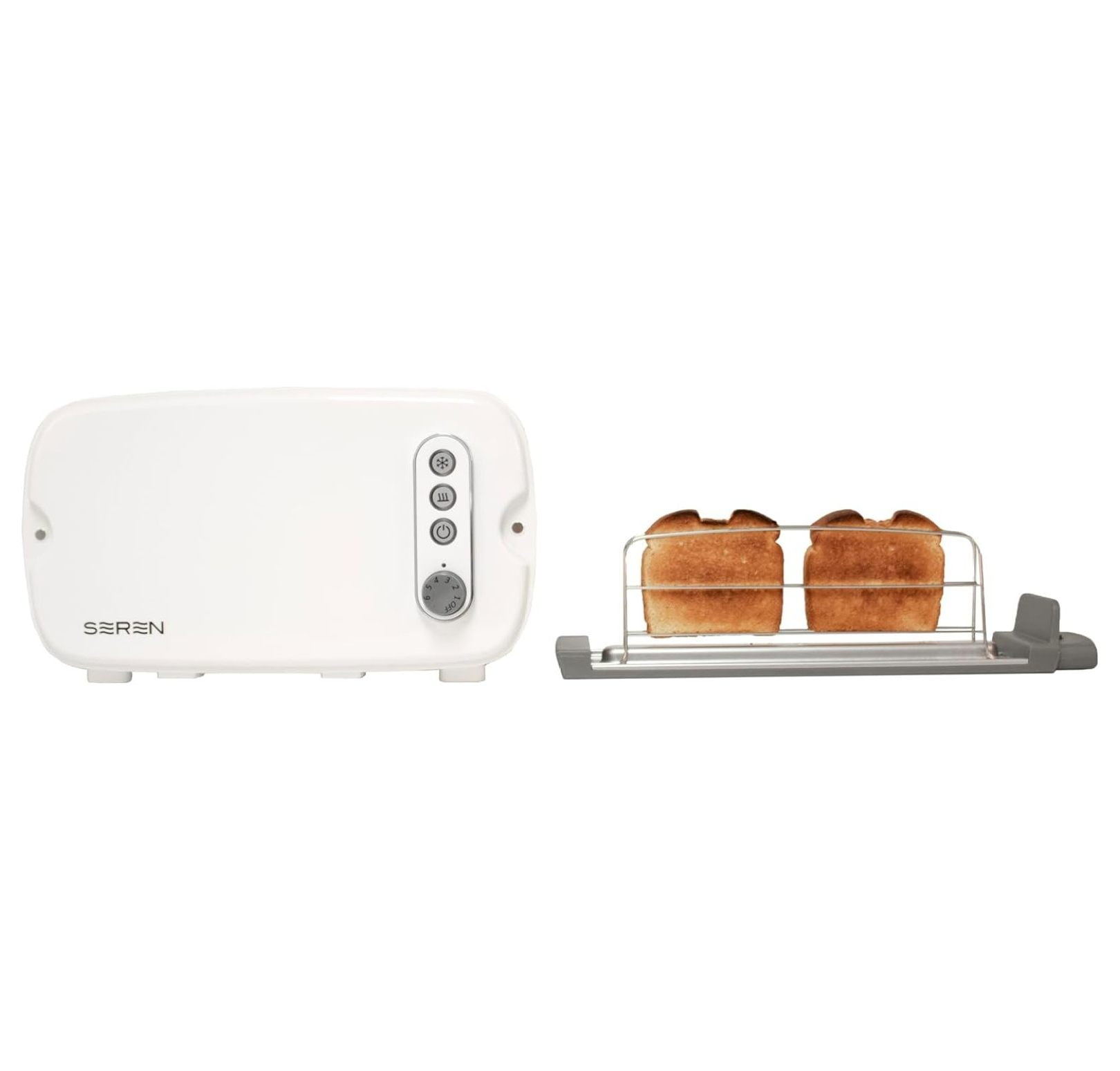 Seren Side Loading Toaster with Cool Touch Exterior and Removable Crumb ...
