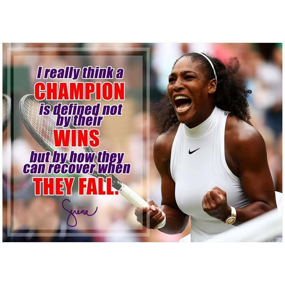 Serena Williams Motivational Poster Quote Inspirational Quotes ...