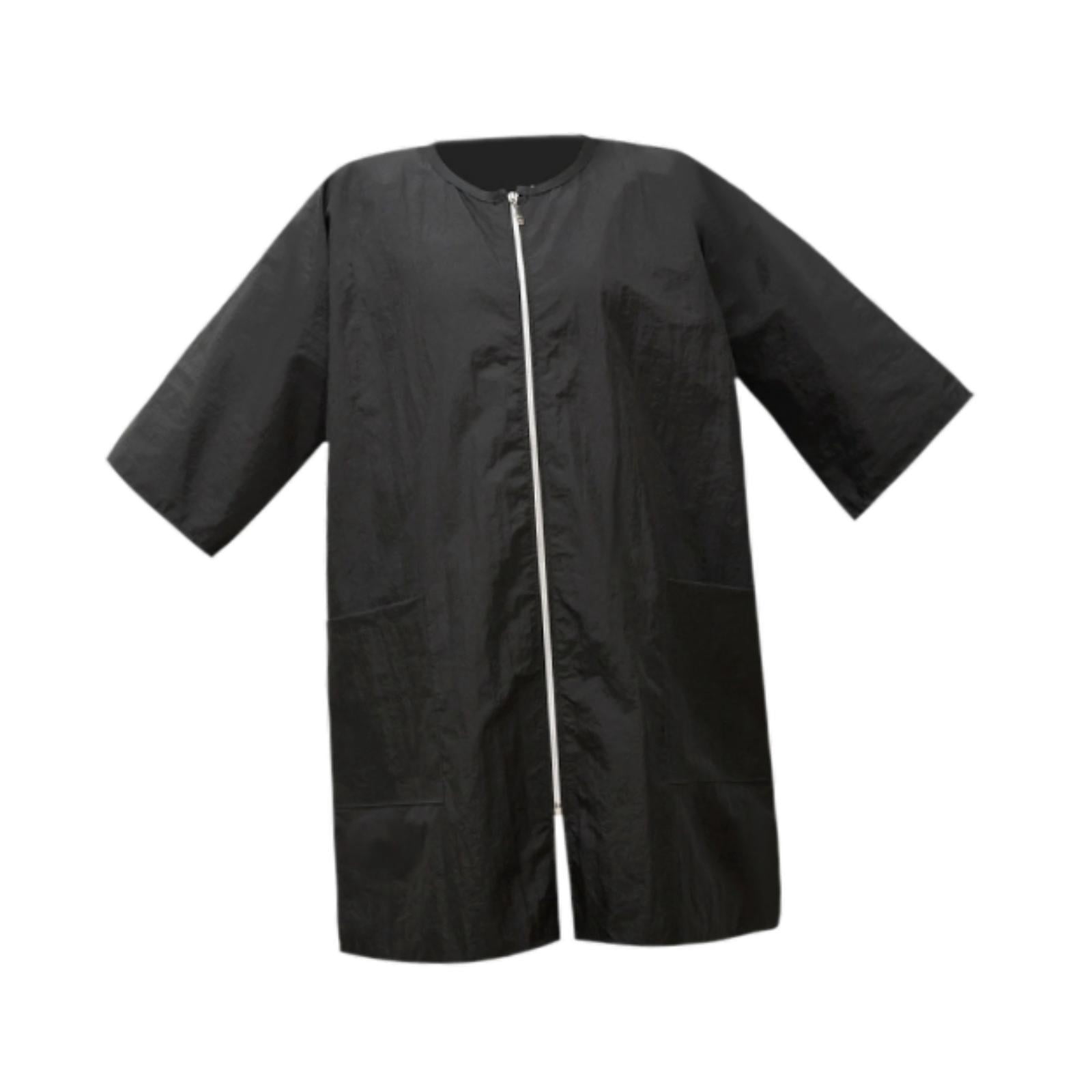 Serenable Barber Haircut Jacket Salon Hairstylist Smock with Zip ...