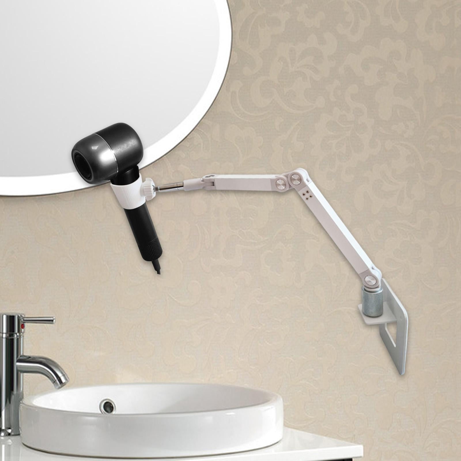 Serenable Blow Dryer Holder Wall Mounted, Adjustable Easy Installation ...