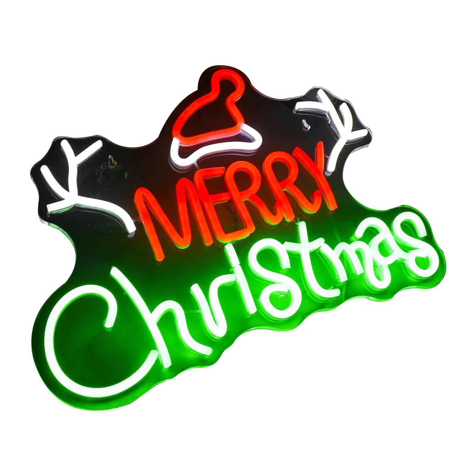 Serenable Christmas Neon Sign Christmas Light up Sign for Living Room ...